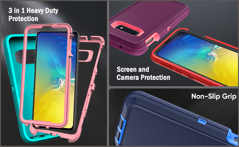 Amazon.com: YKHJKLEC for Samsung Galaxy S10E Case, with 2Pcs [Nano Explosion-Proof Film & Camera ...
