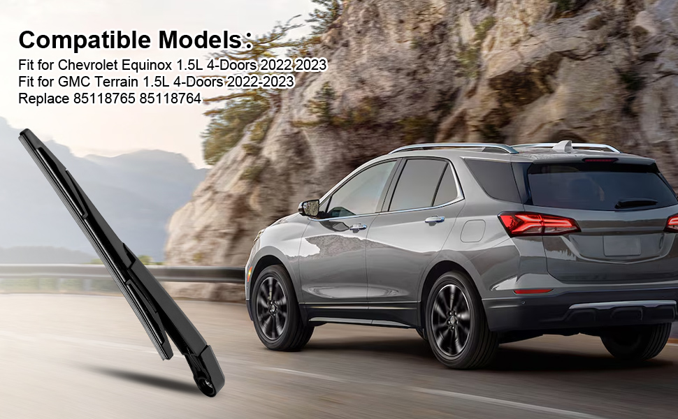 Amazon.com: 85118765 Rear Window Wiper Blade with Arm Compatible with Chevrolet Equinox 1.5L 4 ...