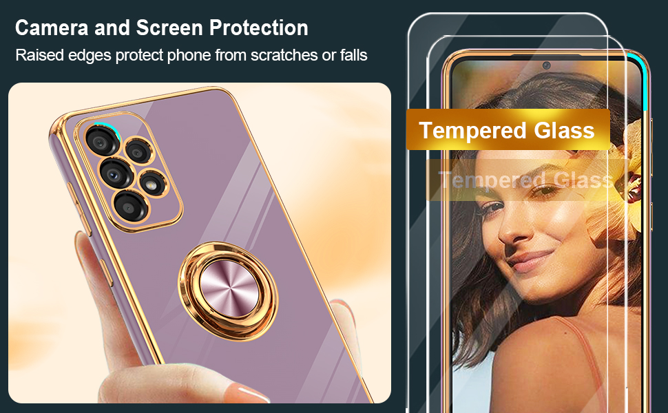 Amazon.com: LeYi for Samsung Galaxy A53 5G Case with Tempered Glass Screen Protector [2 Pack ...