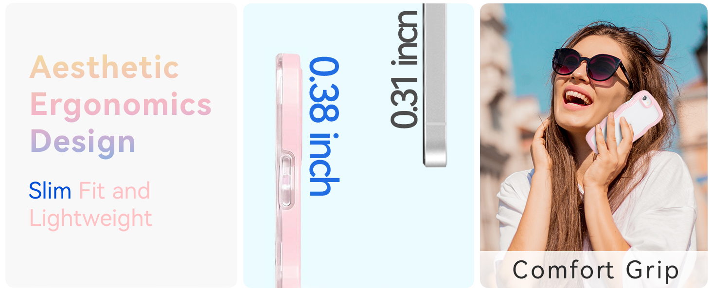 Amazon.com: QLTYPRI Compatible with iPhone 7/8/SE Case, Cute Curly Wave Frame Clear Case for ...