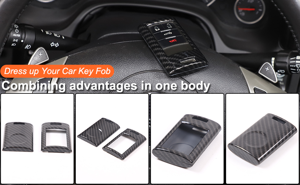 Amazon.com: Carbon Fiber Style Smart Key Fob Cover Case, Exact Fit Key ...