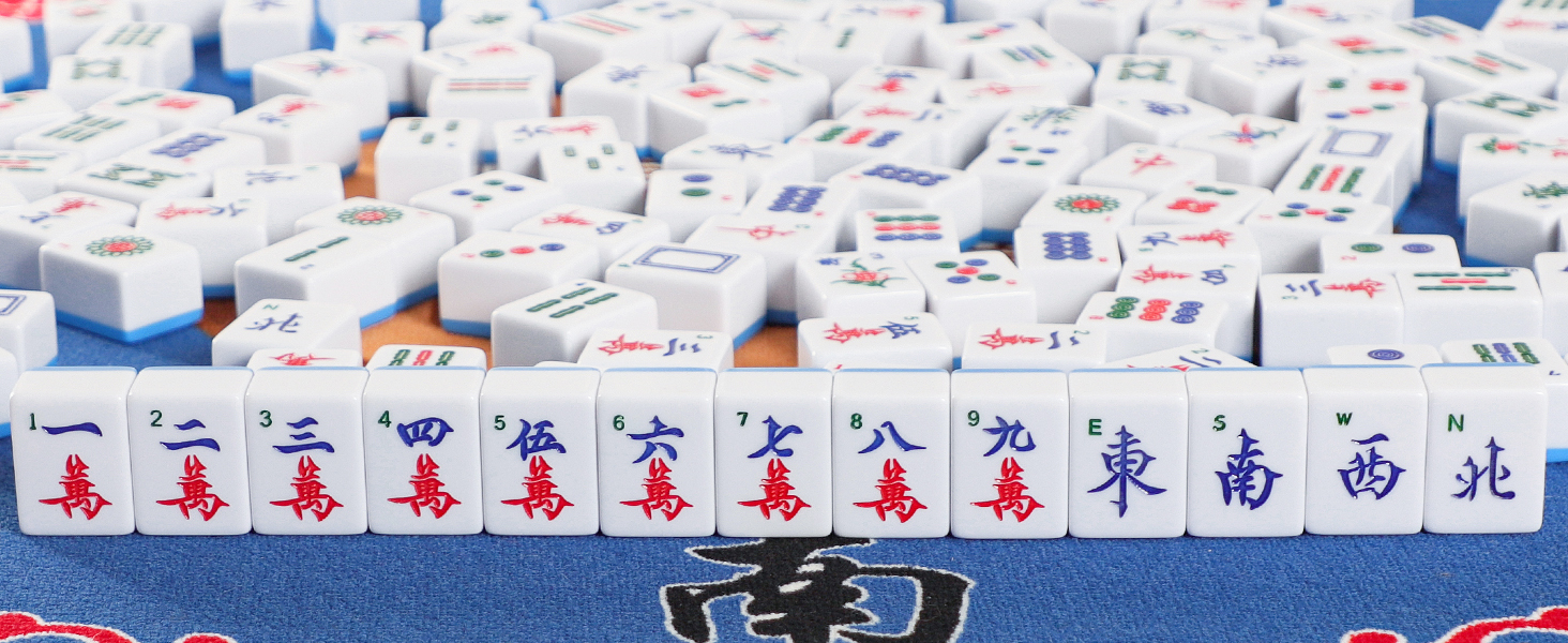 Amazon.com: GUSTARIA Chinese Mahjong Tiles Set, Mahjong Game Set with 146 Numbered Large Size ...