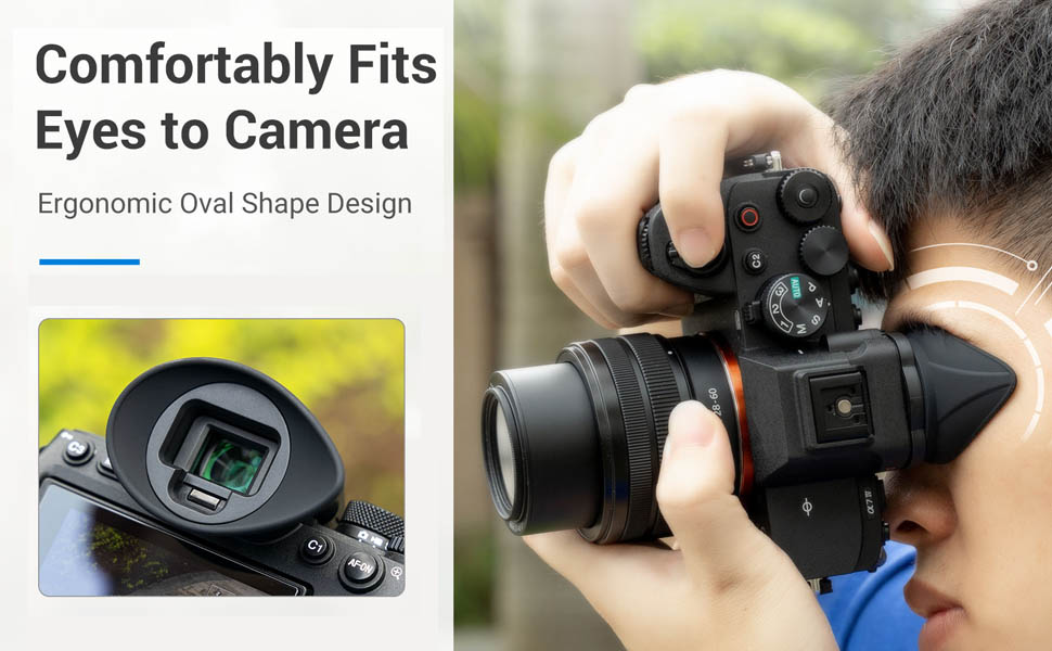 Amazon.com : [Large Version] A7IV A7RV A9III A7SIII A1 Eyecup Eyepiece, Camera Viewfinder ...