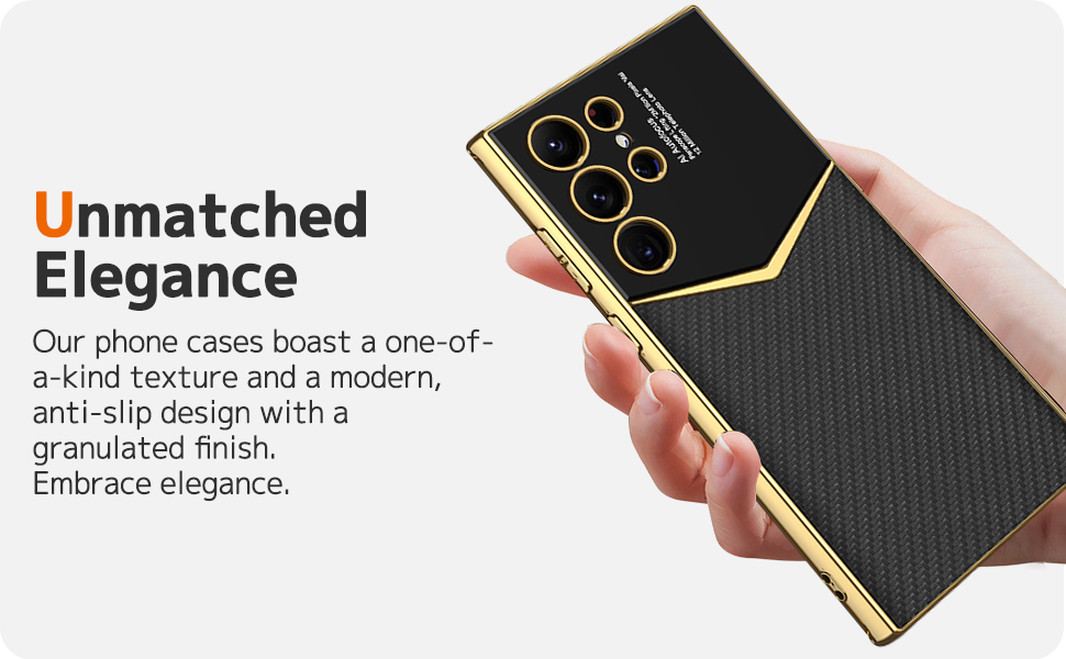 Amazon.com: NINKI Compatible Samsung Galaxy S24 Ultra Leather Case Carbon Fiber,Electroplate ...