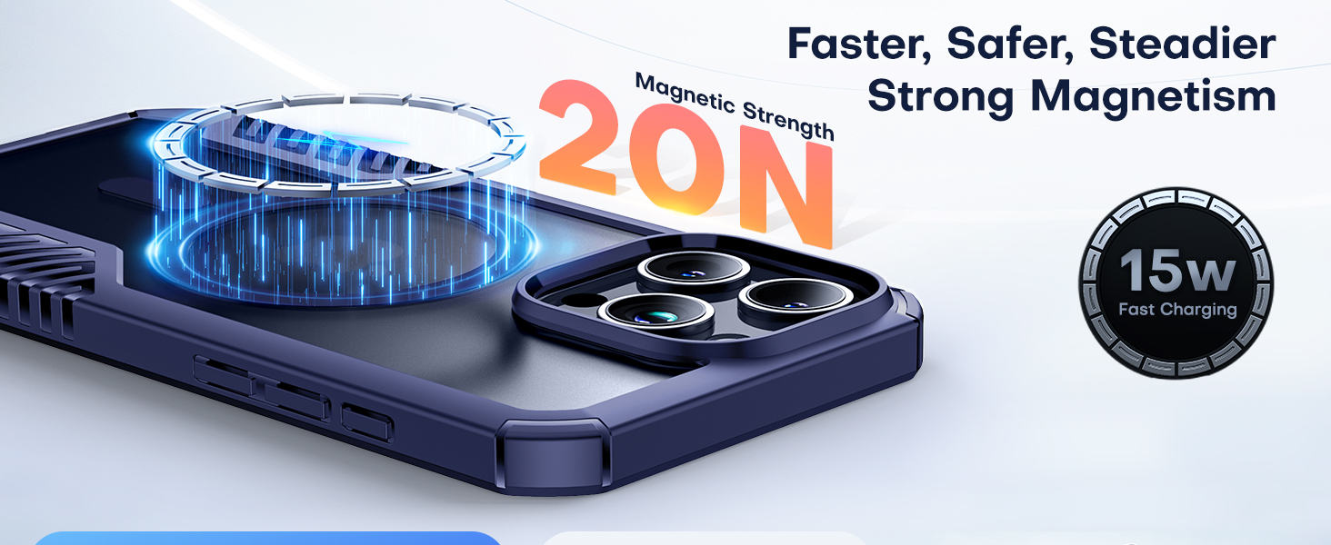 Amazon.com: MOBOSI for iPhone 15 Pro Max Case with Screen & Camera Lens Protector, Compatible ...