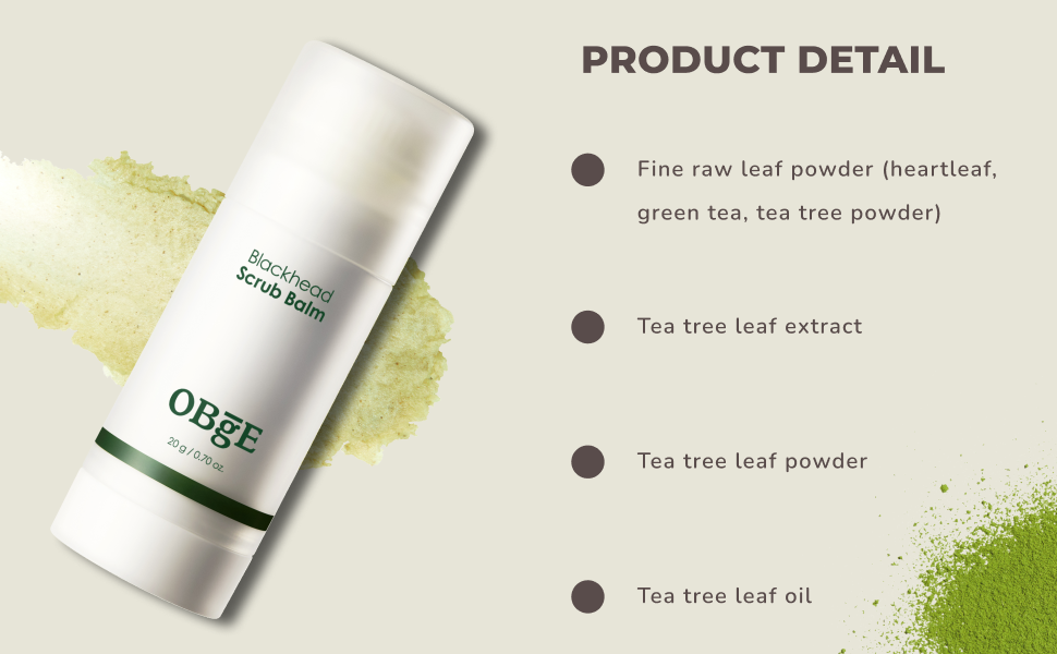 Amazon.com: OBgE Blackhead Scrub Balm (0.7oz) - Moisturizing Scrub Stick for Blackhead Removal ...