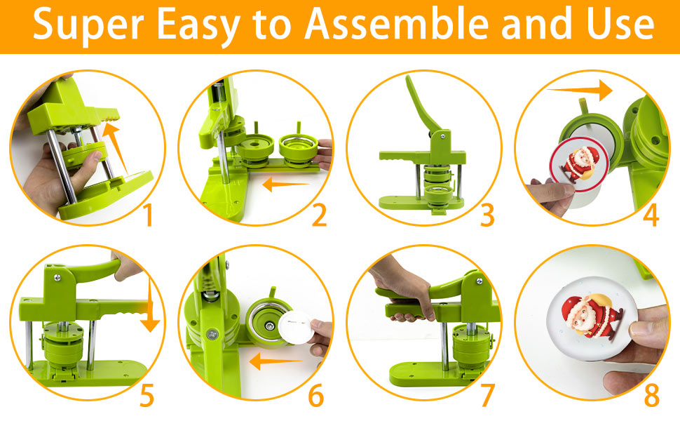 Amazon.com: MK.Bear Button Maker Machine - Multiple Sizes 1.25in+2.25in, Kit for DIY Gifts ...