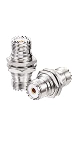 Amazon.com: Superbat SO-239 Bulkhead Connector UHF Female Nut Bulkhead Panel Mount Connector ...