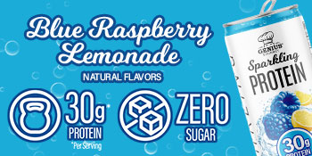 Amazon.com: Genius Gourmet Clear Protein Sparkling Water Blue Raspberry Lemonade - 30g Clear ...