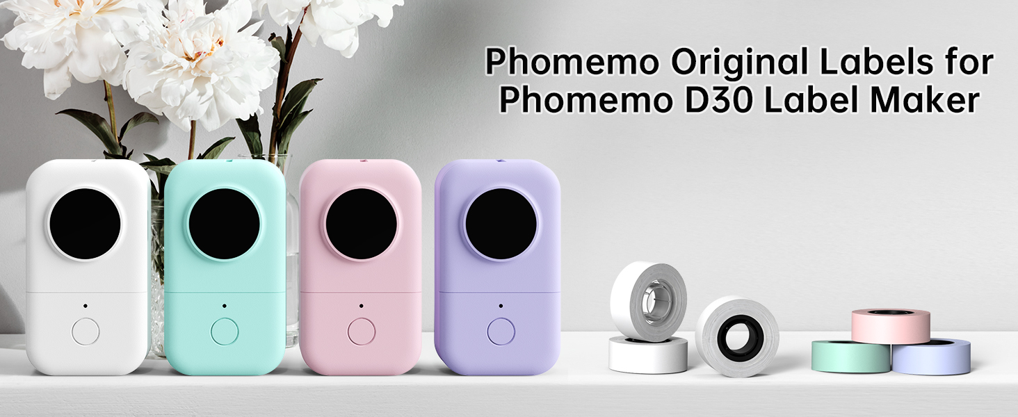 Amazon.com : Phomemo D30 Labels, 3 Roll Thermal Labels for D30 Printer ...