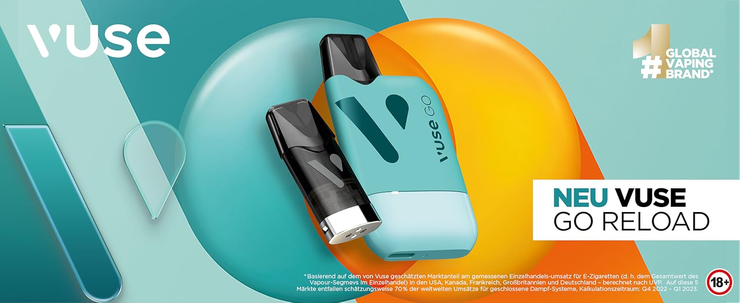 Vuse Go Reload Starter Set mit Zugautomatik, Kompakte Vape mit USB-C ...