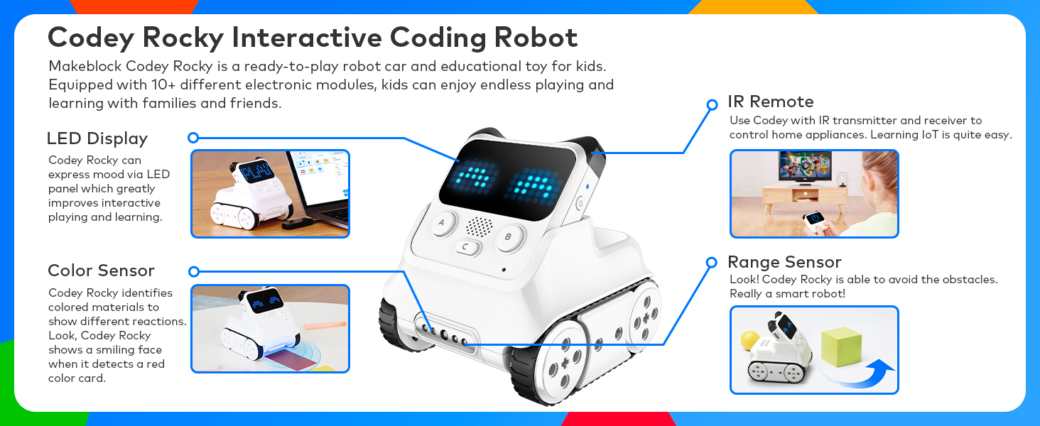 Amazon.com: Makeblock Codey Rocky Robot Toys, Programmable App Remote ...