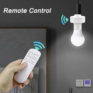 Remote Control Light Bulb Socket, Bukeer E26 E27 Bulb Lamp Holder with ...