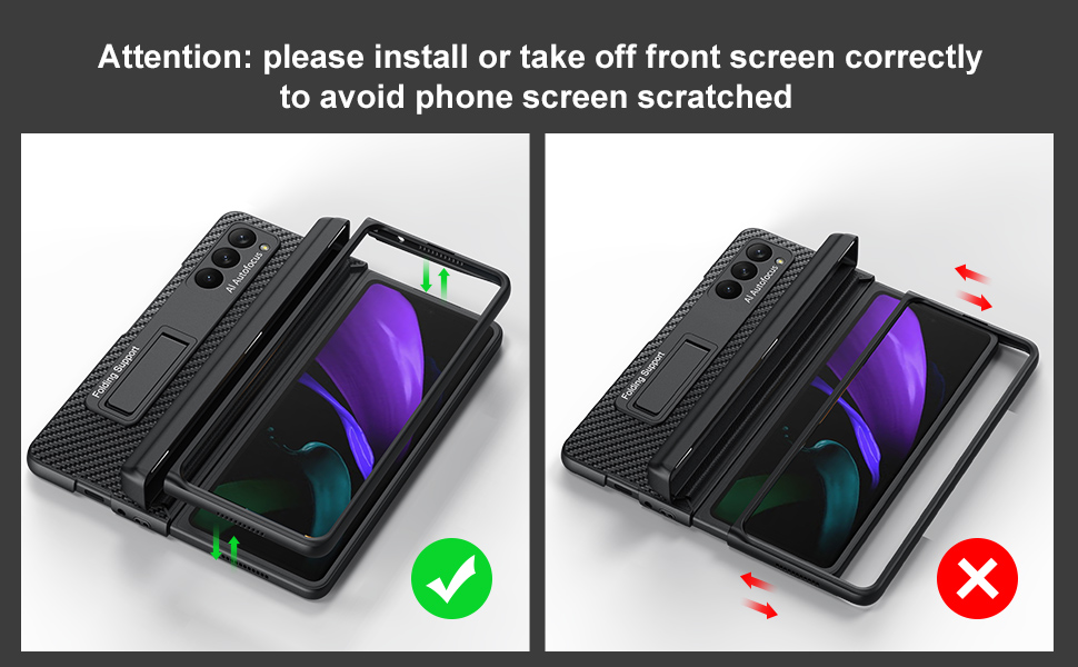 Amazon.com: Libeagle Compatible with Samsung Galaxy Z Fold 2 Case [Leather on Back][Capacitance ...