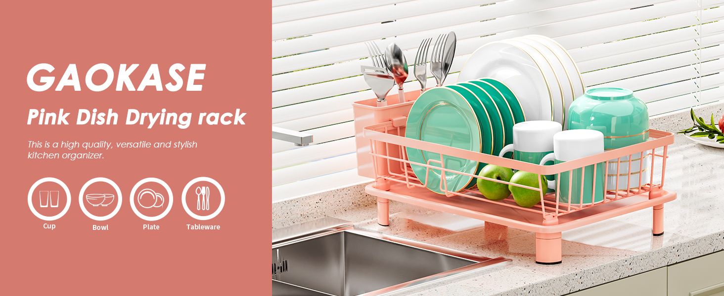 Amazon.com - GAOKASE Dish Drying Rack, Space-Saving Dish Rack, Dish Racks for Kitchen Counter ...
