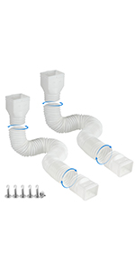 Amazon.com : plusgutter 2 Pack Rain Gutter Downspout Extensions ...