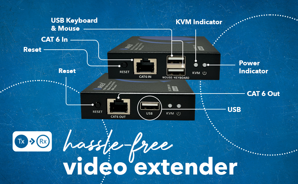 Buy Orei KVM 4K HDMI Extender Balun Over Single CAT6/7 Ethernet Cable 4K@30Hz Upto 130 Feet - 2 ...