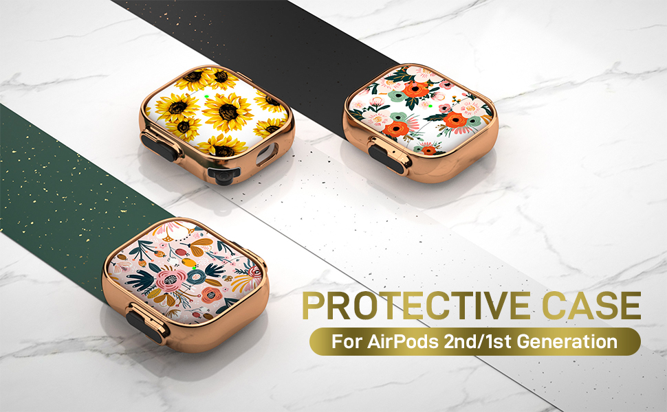 Amazon.com: Maxjoy for AirPods Case Cover with Lock, Flower AirPod Case Hard Cute Protective ...