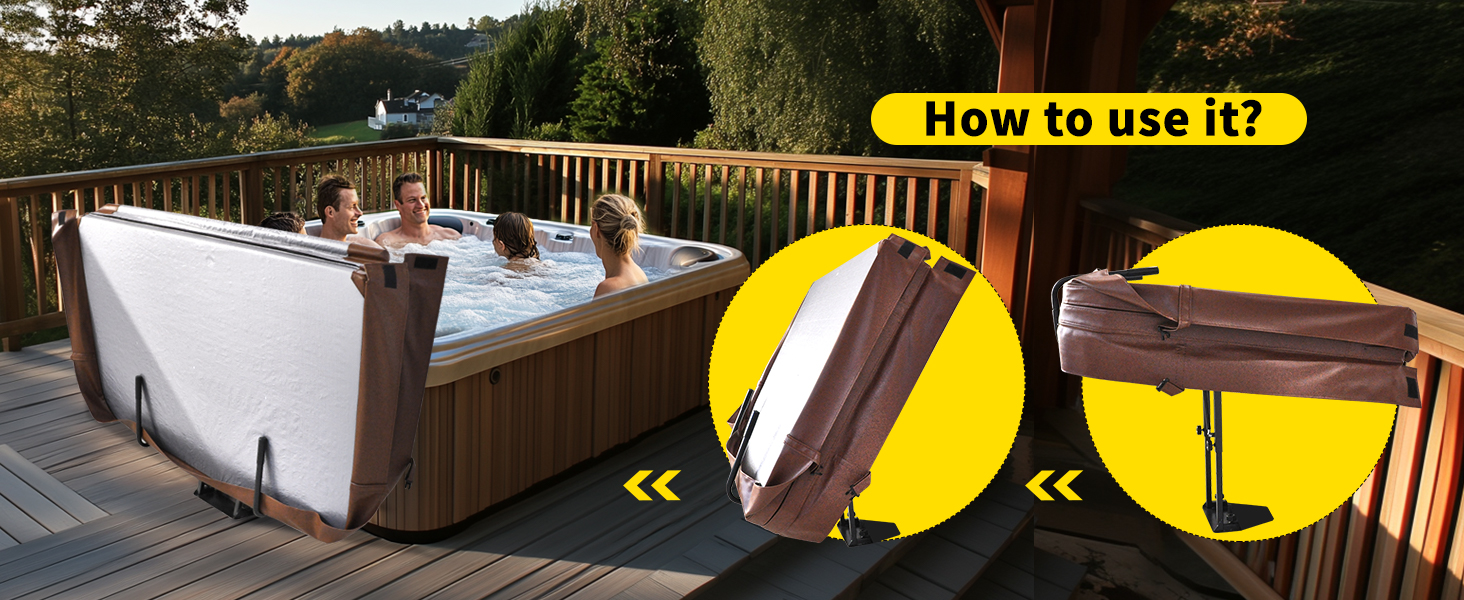 Amazon.com: Hot Tub Cover Lift,28.4"-38.2" Height Hot Tub Cover Holder,Hydraulically Adjustable ...
