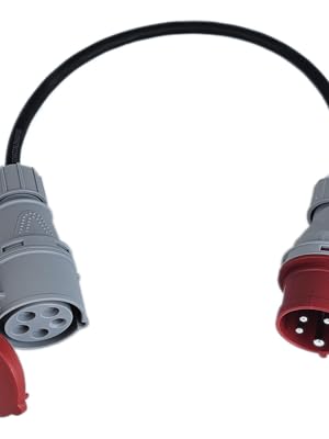 RoadEu - CEE Adapter 16A auf 16A mit Phasenwender - Starkstrom Adapter 16A Stecker auf 16A ...