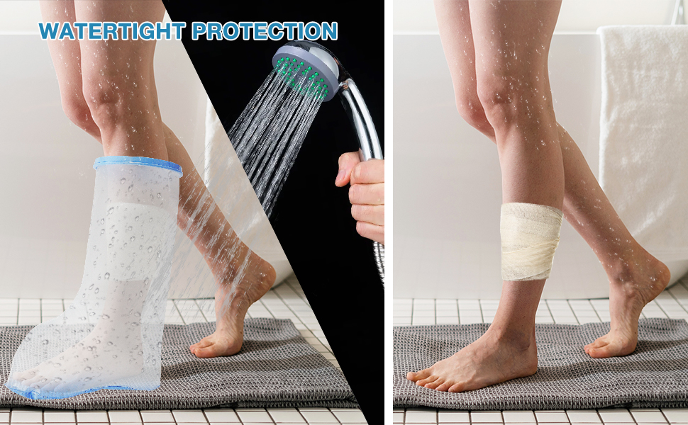 Waterproof Leg Cast Cover for Shower Adult, Cast Protector for Shower Leg Adult With Non-Slip ...