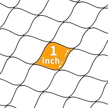 Amazon.com : VBWSL 6 x 50 FT Bird Netting for Garden, 1" Square Mesh Size Heavy Duty Nylon ...