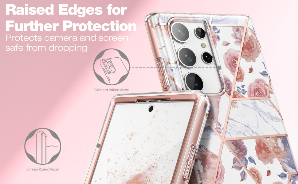 Amazon.com: SURITCH for Samsung Galaxy S23 Ultra Case, [Built-in Screen Protector] [Dual-Layer ...