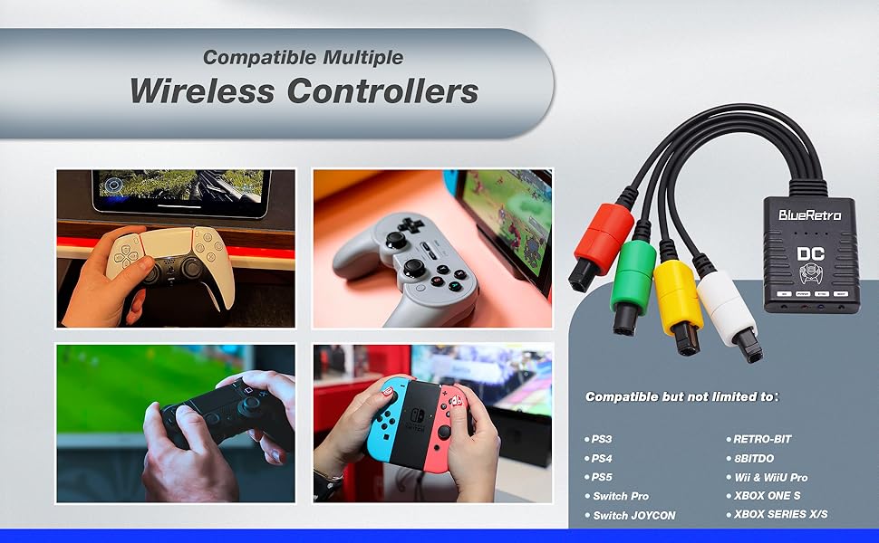 Bitfunx Retroscaler Sega Dreamcast Wireless Controller Adapter Supports Sega