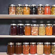 Amazon.com: ELAORY Classic 16 Oz Mason Jars, 6 Pack Canning Jars, Regular Mouth, Airtight & Leak ...