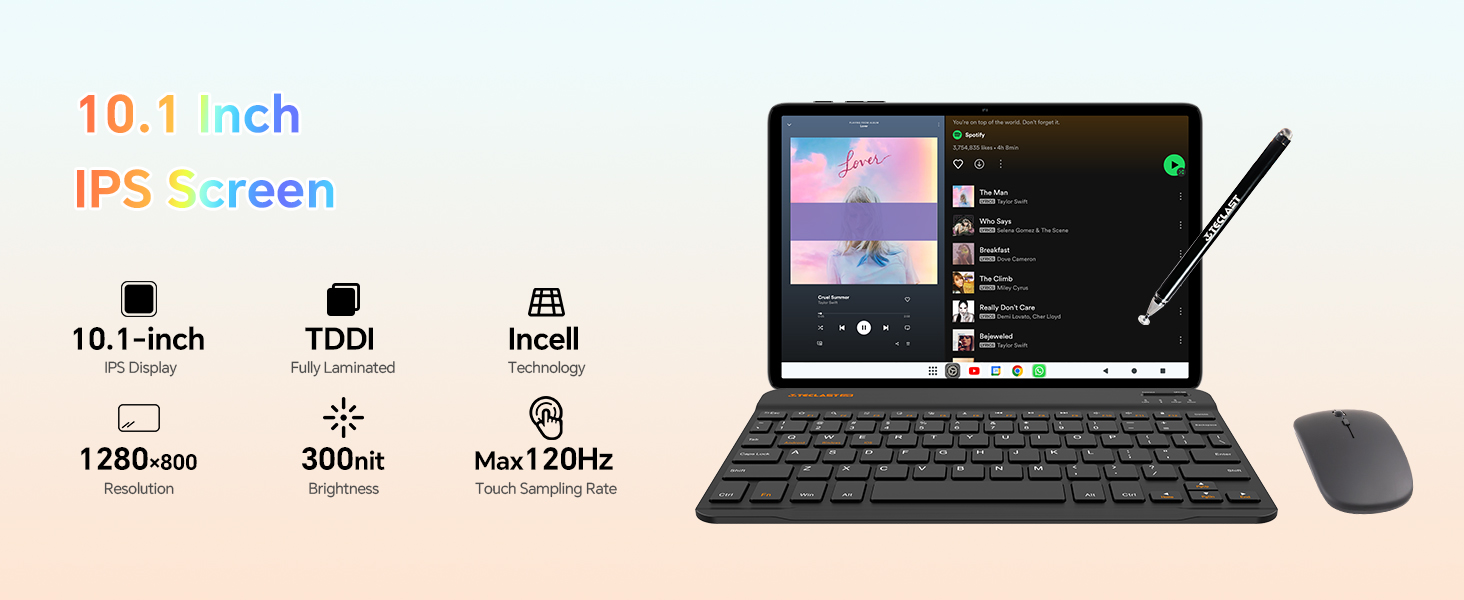 TECLAST P30T Tablet 10.1 inch, Android 14 Tablet, 12GB RAM+128GB ROM(TF 1TB), 2GHz T606 Octa ...