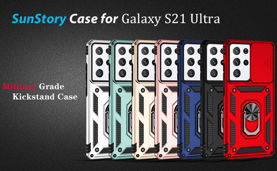 Amazon.com: SunStory for Samsung Galaxy S21 Ultra 5G Case with HD Screen Protector & Slide ...