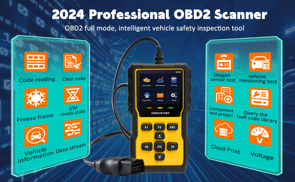 Amazon.com: Professional OBD2 Scanner Diagnostic Tool, Enhanced Auto ...