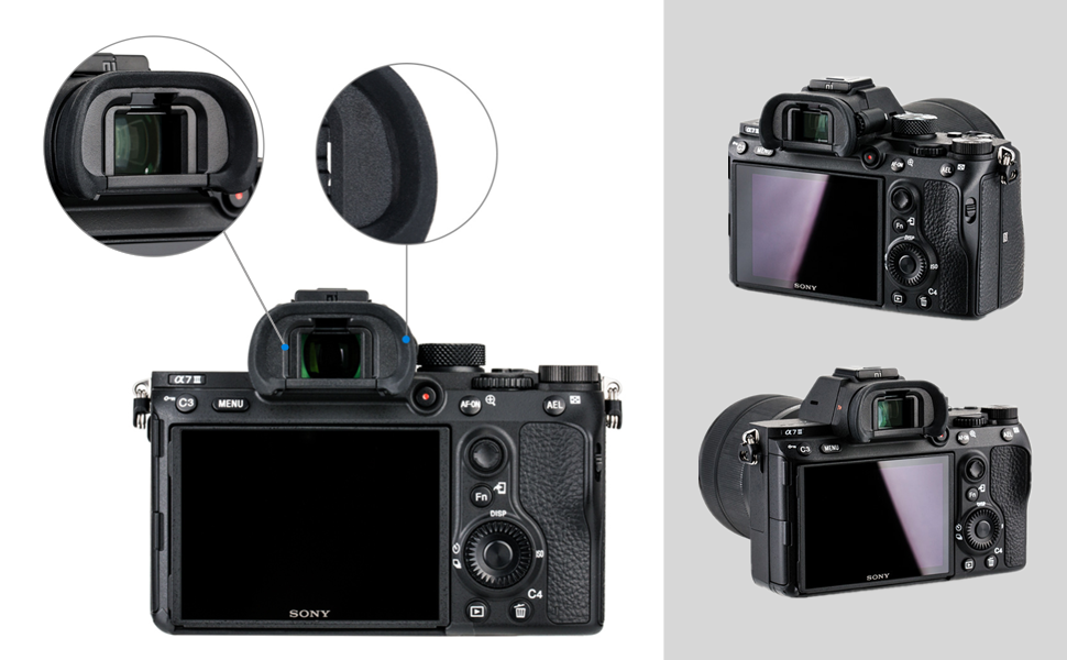 Amazon.com : 2 Pack Camera Eyecup Eye Cup Eyepiece Spare Replacement for Sony A9II A7RIV A7RIII ...