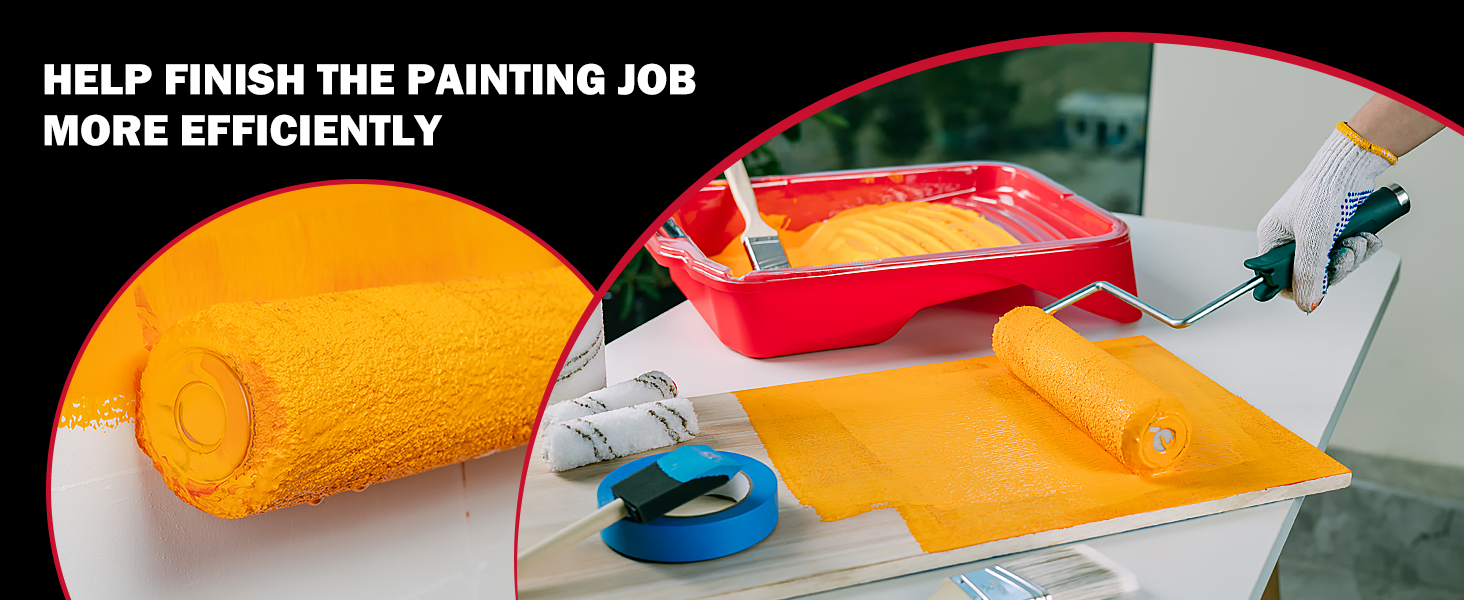 Amazon.com: Mister Rui 9 Inch Paint Tray with Liner, 21 Pack, Sturdy Plastic Paint Tray with 20 ...