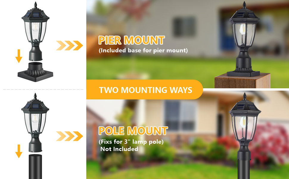 TPSHPTS Solar Post Lights Outdoor 2 Pack, Dusk to Dawn Motion Outdoor ...