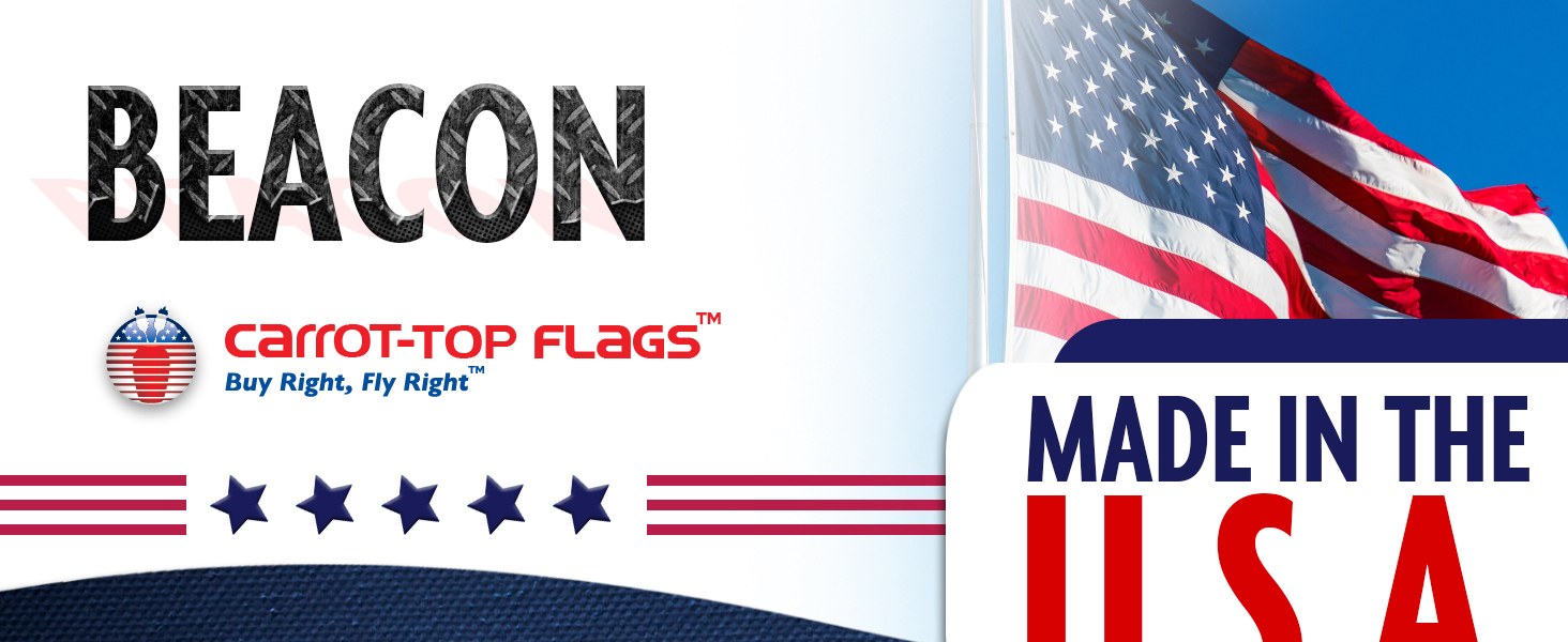 Amazon.com : Carrot-Top Beacon Nylon American Flag for Outside & Inside 5x8 - US Flag, Outdoor ...