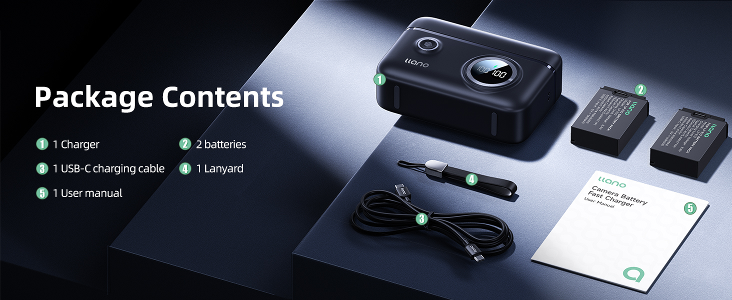 Amazon.com: llano 2-Pack LP-E12 USB-C Batteries and m50 Battery Dual Slot Charger for Canon EOS ...