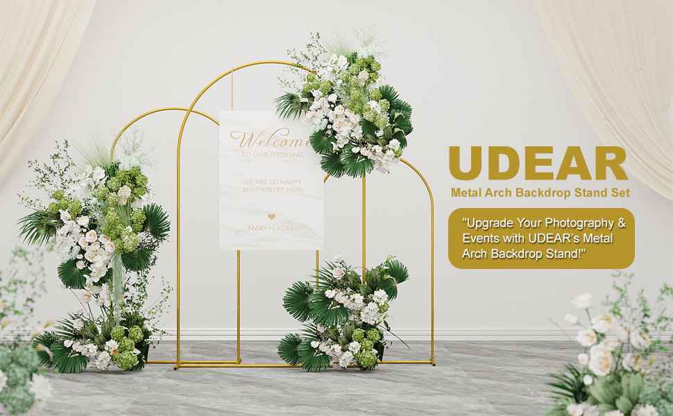 Amazon.com : UDEAR Metal Arch Backdrop Stand Set of 2(7.2FT/6.6FT),Arch Kit for Weddings,Parties ...