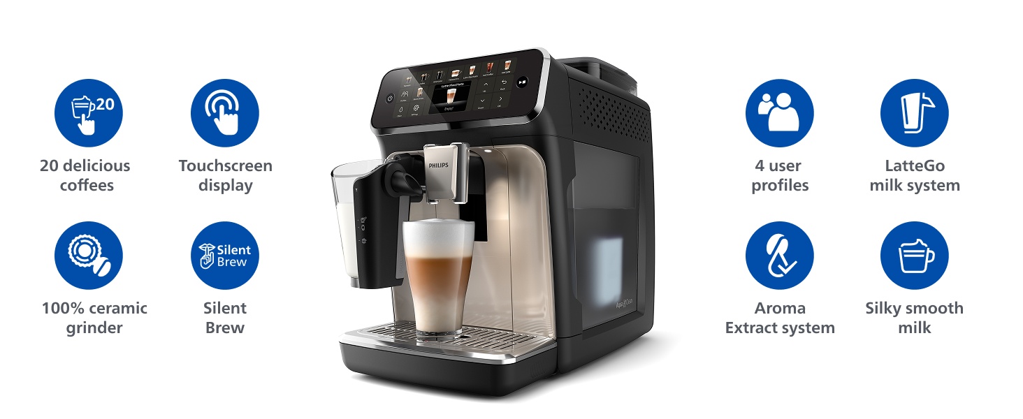 Amazon.com: PHILIPS 5500 Series Fully Automatic Espresso Machine - LatteGo Milk System ...