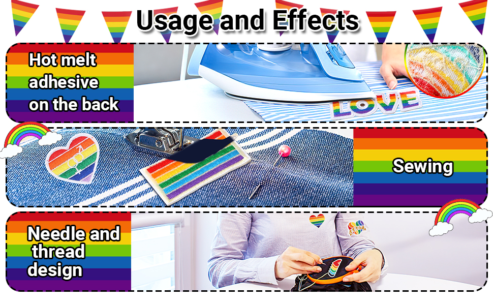 Amazon.com: AUGSUN 36pcs LGBT Iron on Patches Pride Day Embroidered Sew Applique LGBTQ Repair ...