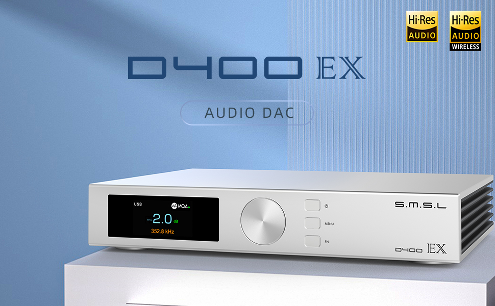 S.M.S.L D400EX Bluetooth HiFi Fever Dac Pure Decoder, AK4191 (x1) + chip AK4499EX (x2), MQA Full ...