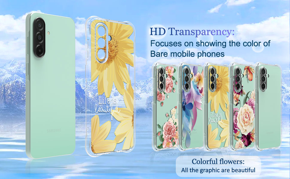 Amazon.com: Osophter for Samsung Galaxy A26 5G Case: Women Girls Flower Floral with Screen ...