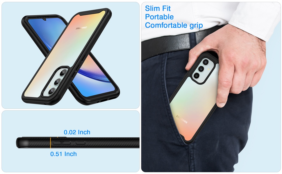 CENHUFO for Samsung A34 5G Case, Built-in Screen Protector 360 Full Body Protective Rugged ...