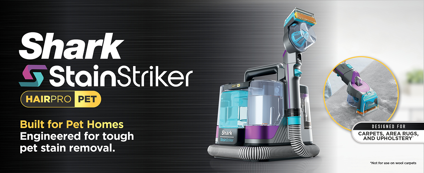 Shark StainStriker HairPro Pet Spot Cleaner, Carpet & Upholstory ...