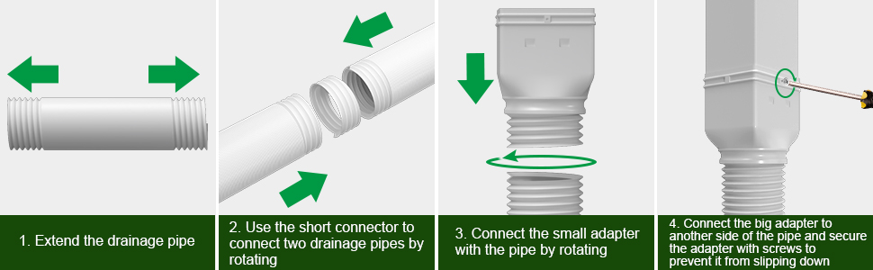 Ogutter Rain Gutter Downspout Extensions, Downspout Extender for ...