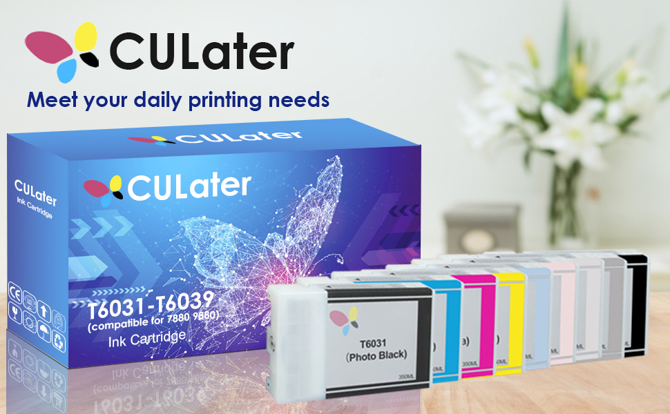 Amazon.com: CULater T603100-T603900 Remanufactured Ink Cartridge for T6031 T6032 T6033 T6034 ...