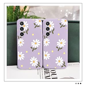 Amazon.com: LEECG for Galaxy S23 FE Case, Chrysanthemum Creative Side Print Design for Samsung ...