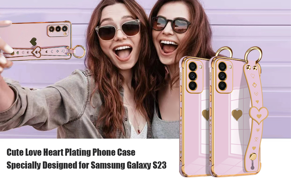 Amazon.com: FIRSTPELLA Case for Samsung Galaxy S23 Women Girl,Cute Love-Heart Luxury Bling ...