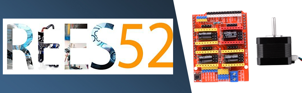 REES52 CNC Shield Contoller Kits for 3D Printer,CNC Shield V3.0 + UNO R3 Board + Nema 17 Stepper ...