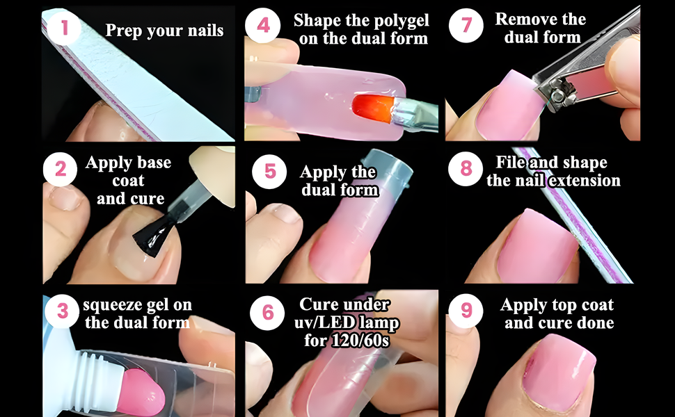 Poly Gel Toe Nail Form Kit, 120 Pcs Dual Nail Forms for Toes Full Cover Nail Molds for Acrylic ...